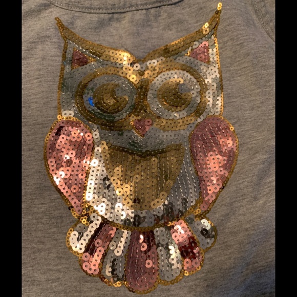 Belle Du Jour | Shirts & Tops | Sparkly Sequined Owl Tank With Ties At ...